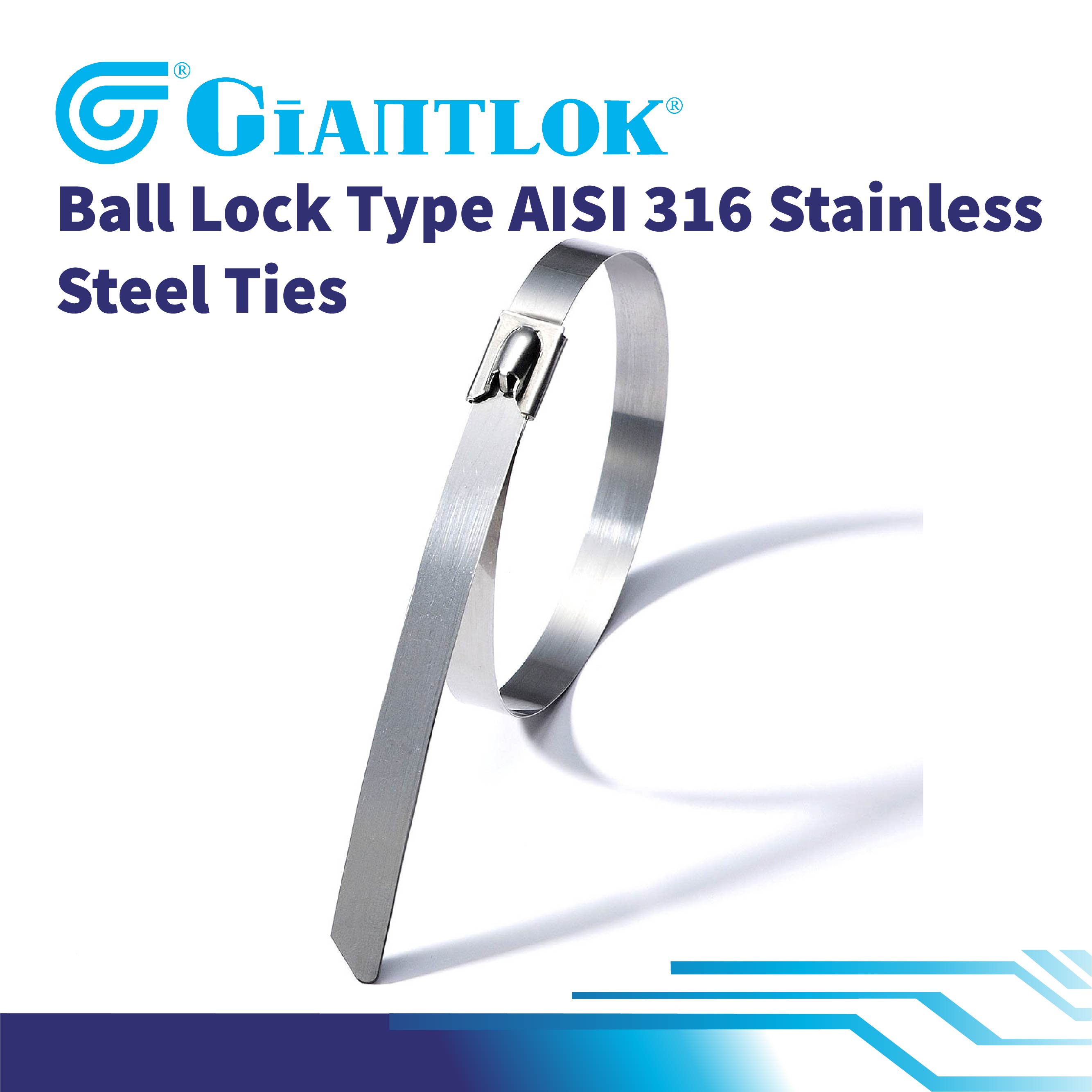 Ball Lock Type AISI 316 Stainless Steel Ties for Corrosive Environments ...
