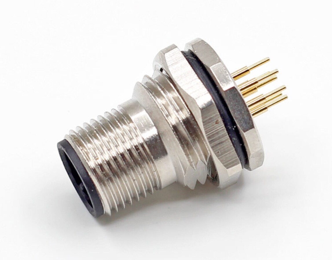 M12 solder plate PCB board socket | Taiwantrade.com