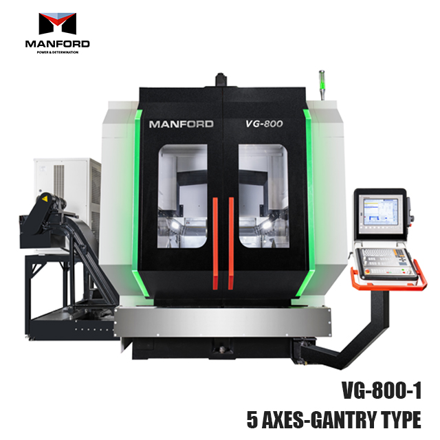 5 AXES MACHINING CENTER, featuring an advanced gantry-type structure ...