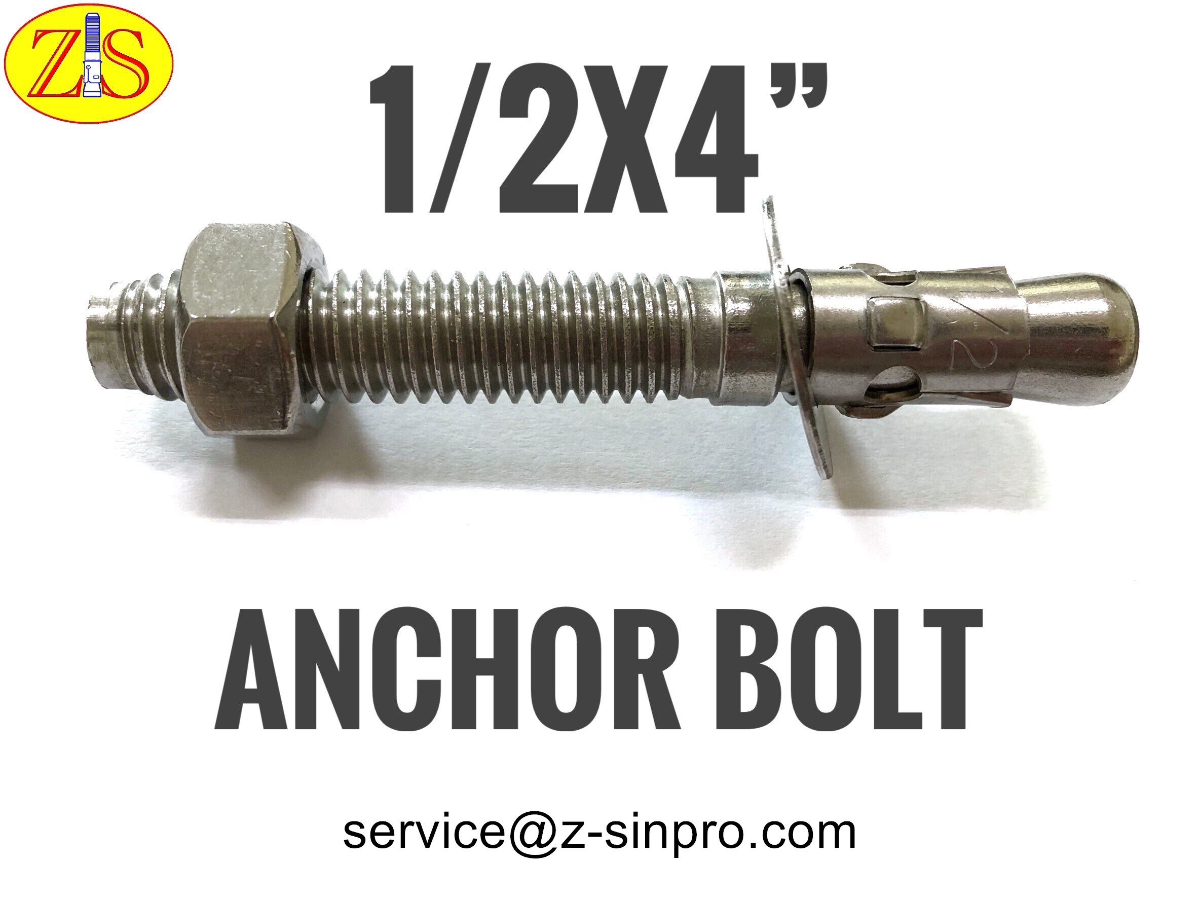 304 Stainless Anchor Bolt, Fall-Protect Anchor Bolt 1/2X4" | Taiwantrade