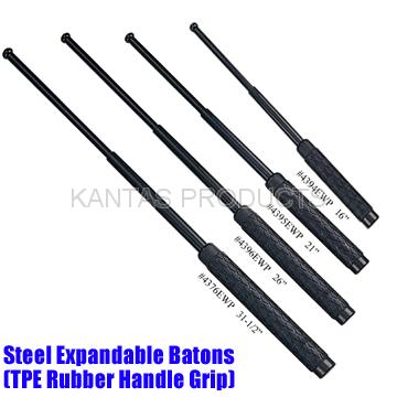 Steel Expandable Batons - TPE Rubber Handle Grip (include Nylon Holder ...