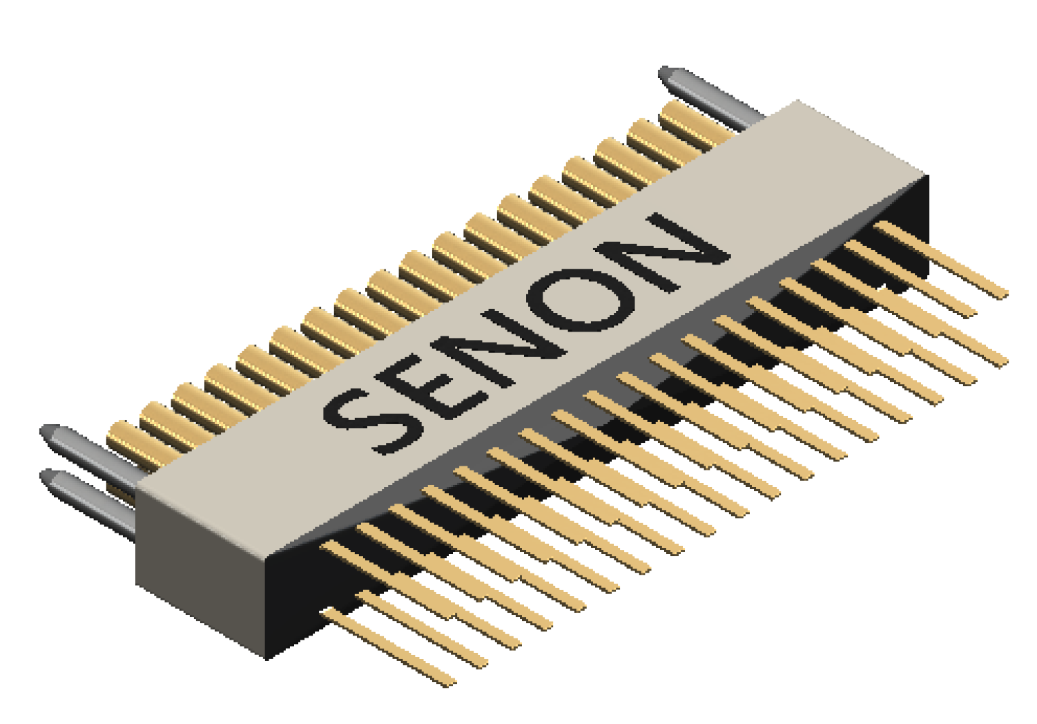 36 Socket Female Nano W/ Guide Posts Dual Row Connector Through Hole ...