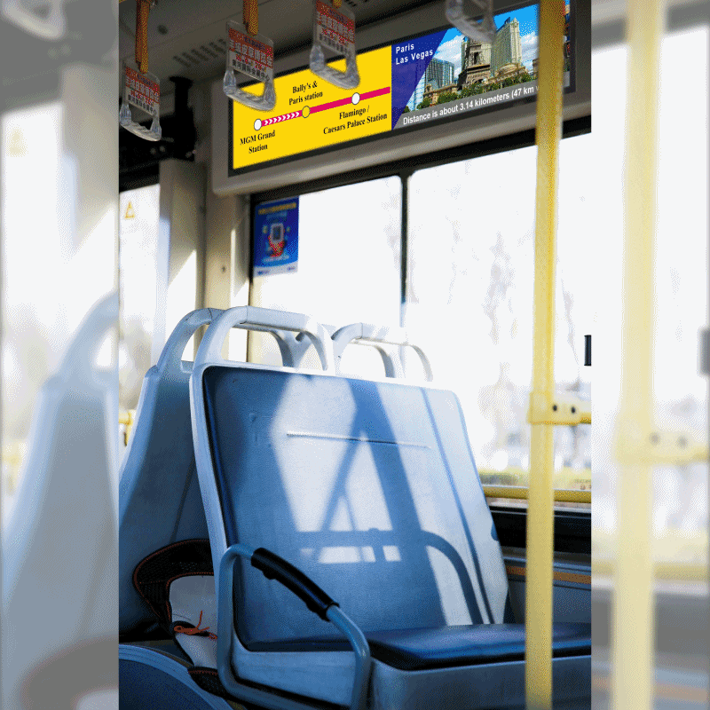 LCD Onboard Dual Sided Visual Passenger Information System (VPIS) for ...