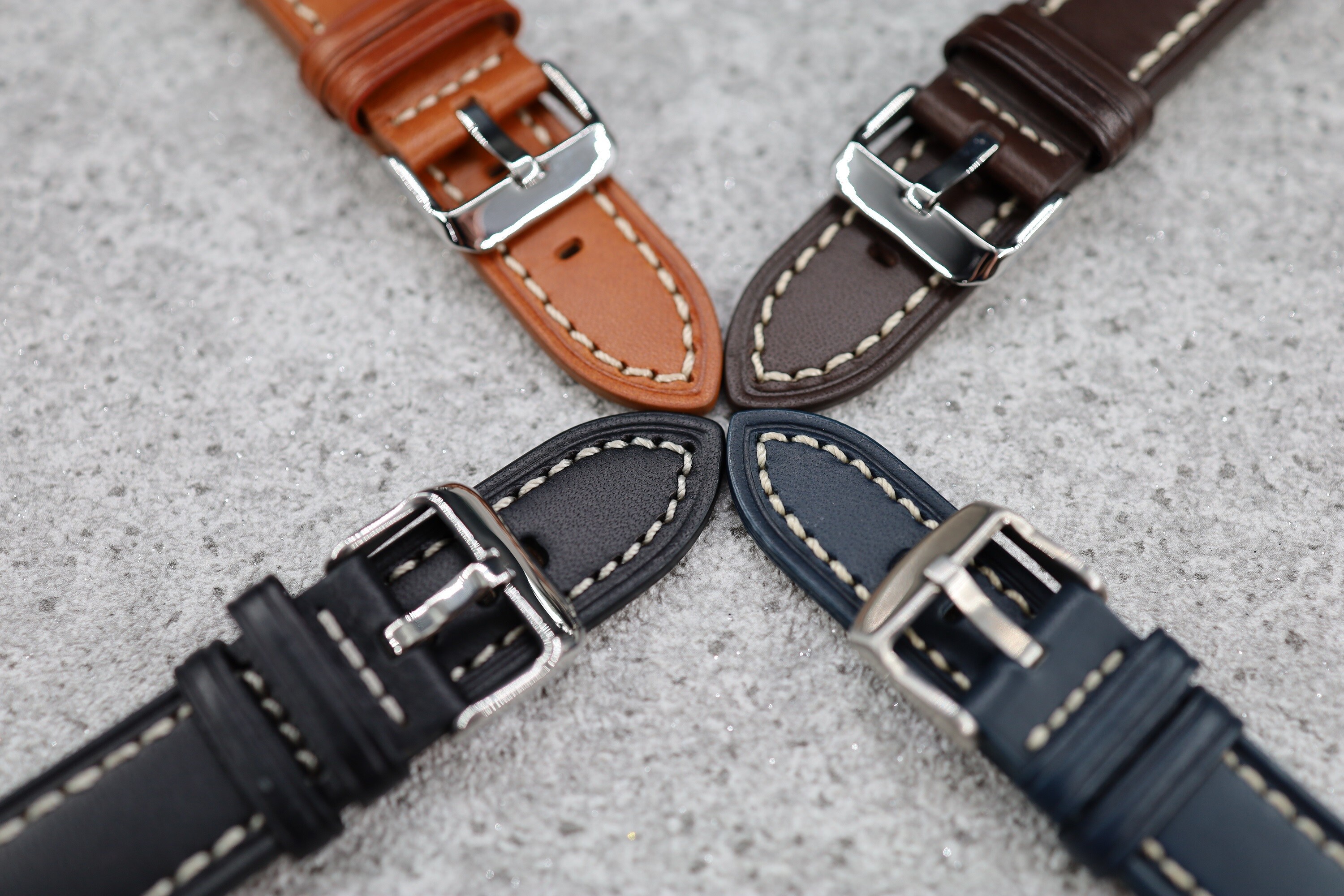 Leather Watch Strap ,Italy ,Genuine Leather ,Old School , 18mm 20mm ...