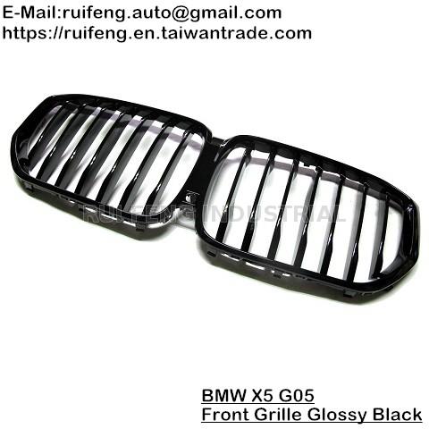 Front Grille M-Performance Style Glossy Black W/ Camera Hole, For BMW ...