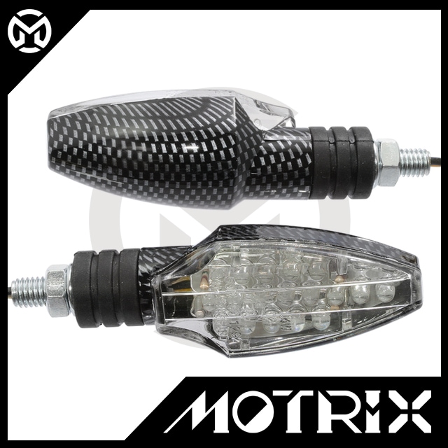Universal Motorcycle Indicators With E-marked Carbon Clear Lens Light ...