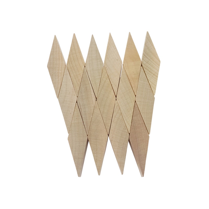 25mm Plain Wood Long Parallelogram Piece Blocks | Taiwantrade