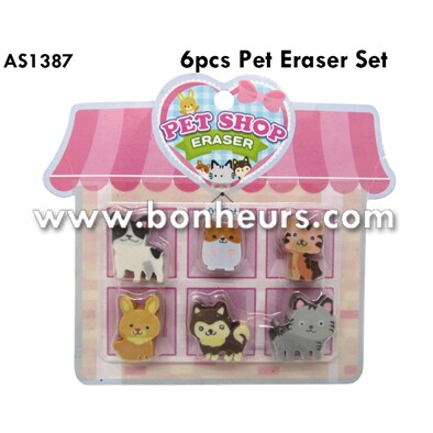 6PCS PET ERASER SET | Taiwantrade.com