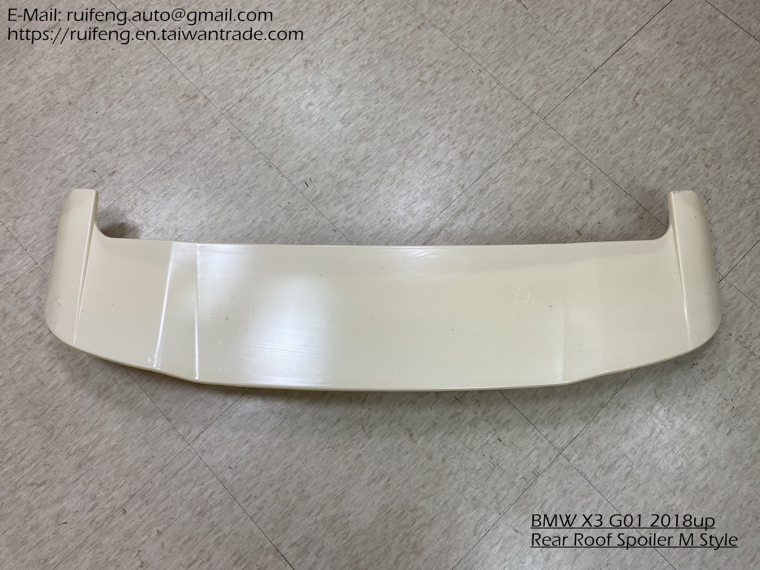Rear Roof Spoiler, M Style, Hard ABS Plastic, For BMW X3 Series G01 2018up | Taiwantrade.com