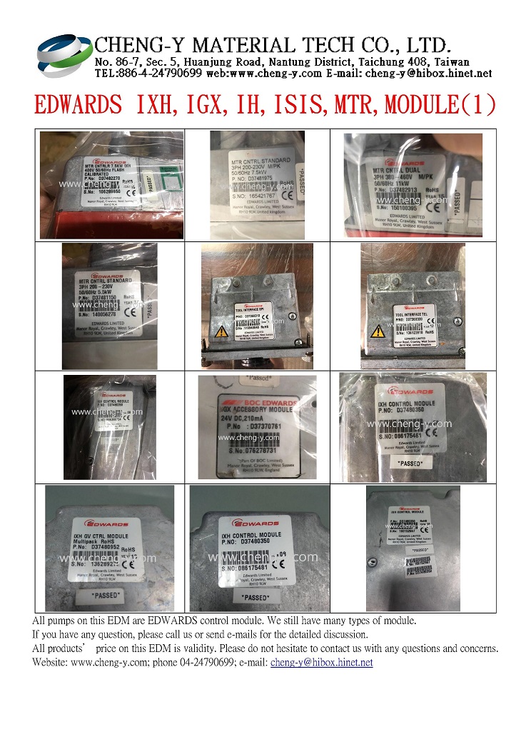 EDWARDS IXH,IGX,IH,ISIS,MTR,CONTROL MODULE | Taiwantrade