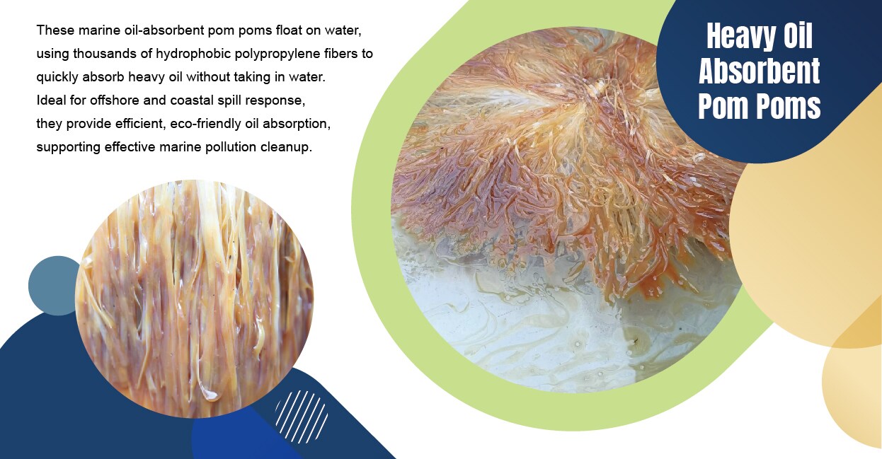Heavy Oil Absorbent Pom Poms, Trusted B2B Manufacturer, Marine ...