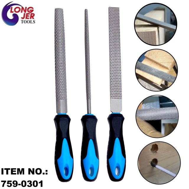 High Carbon Steel 3PCS 8" Wood Rasp File Set for Woodworking Tools ...