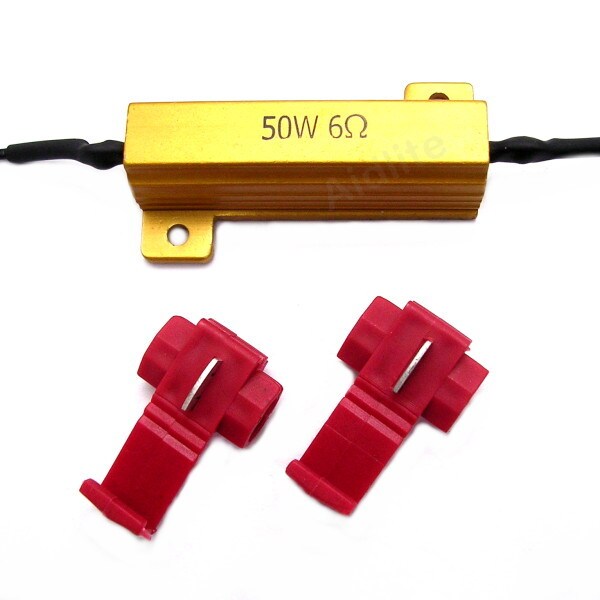 50W 6 Ohm Load Resistor Fix Fast Hyper Flash Turn Signal Light Bulb ...