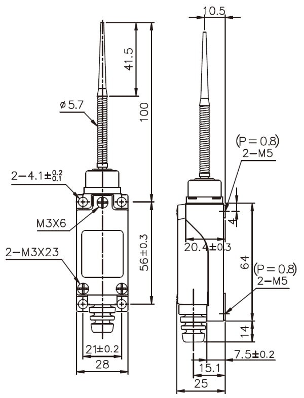 TEND天得小型立式限動開關TZ-8166-可鑫科技股份有限公司