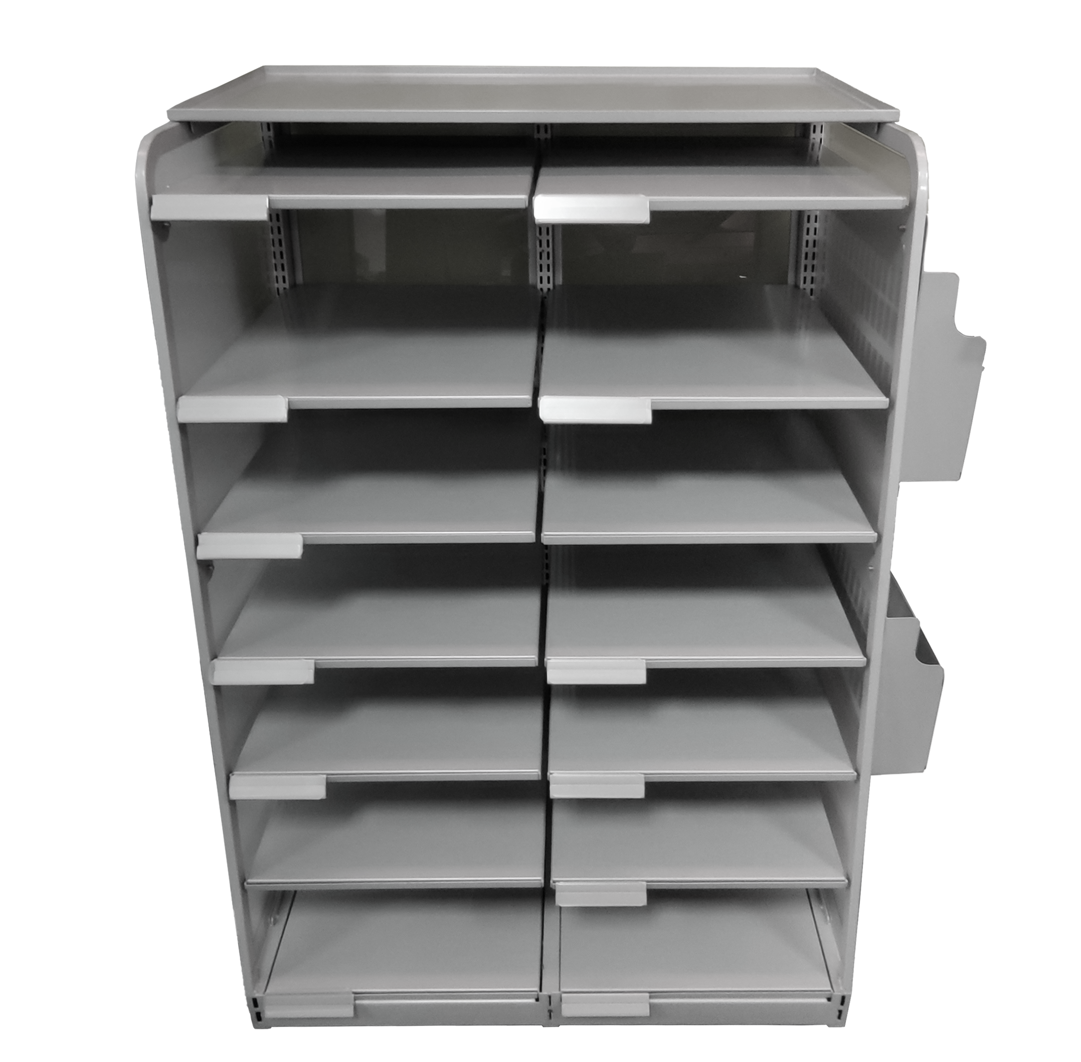 Multi Layer Newspaper Display Stand Fits Tabloid size Papers Silve