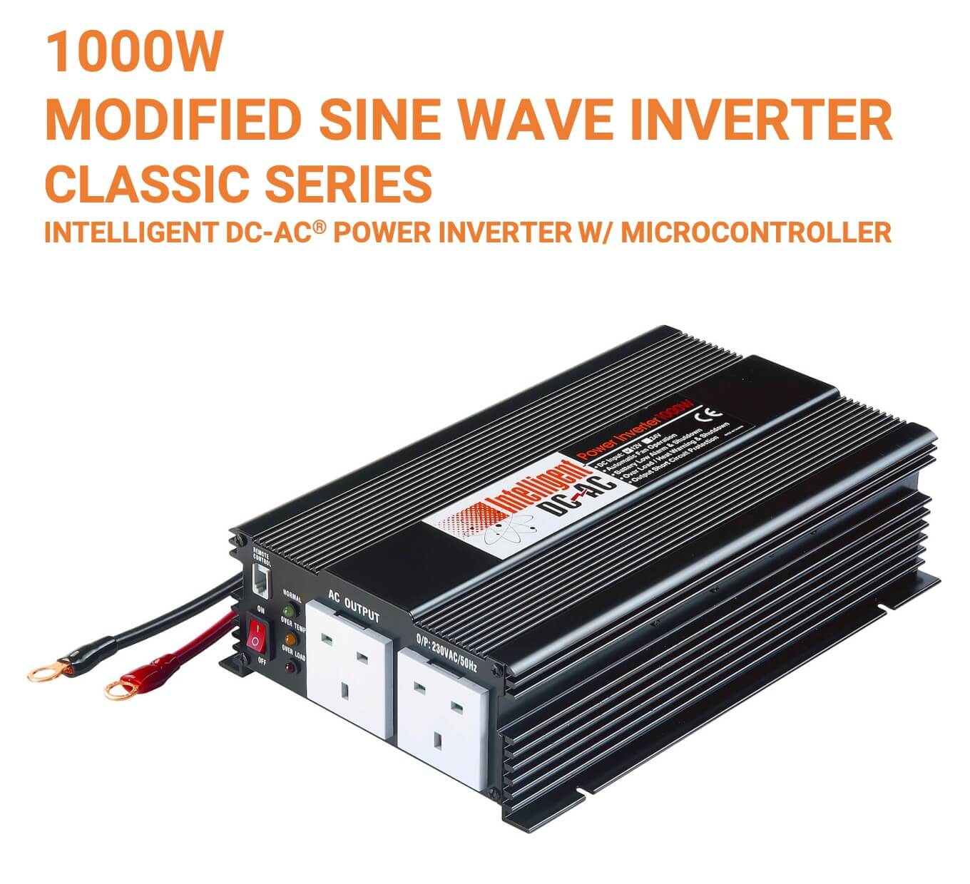 1000W Modified Sine Wave Inverter- Intelligent DC-AC® with Microcontroller & Classic Design ...