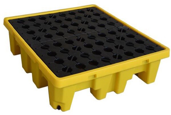 HDPE Spill containment, spill control pallet with drain for 4 drums ...