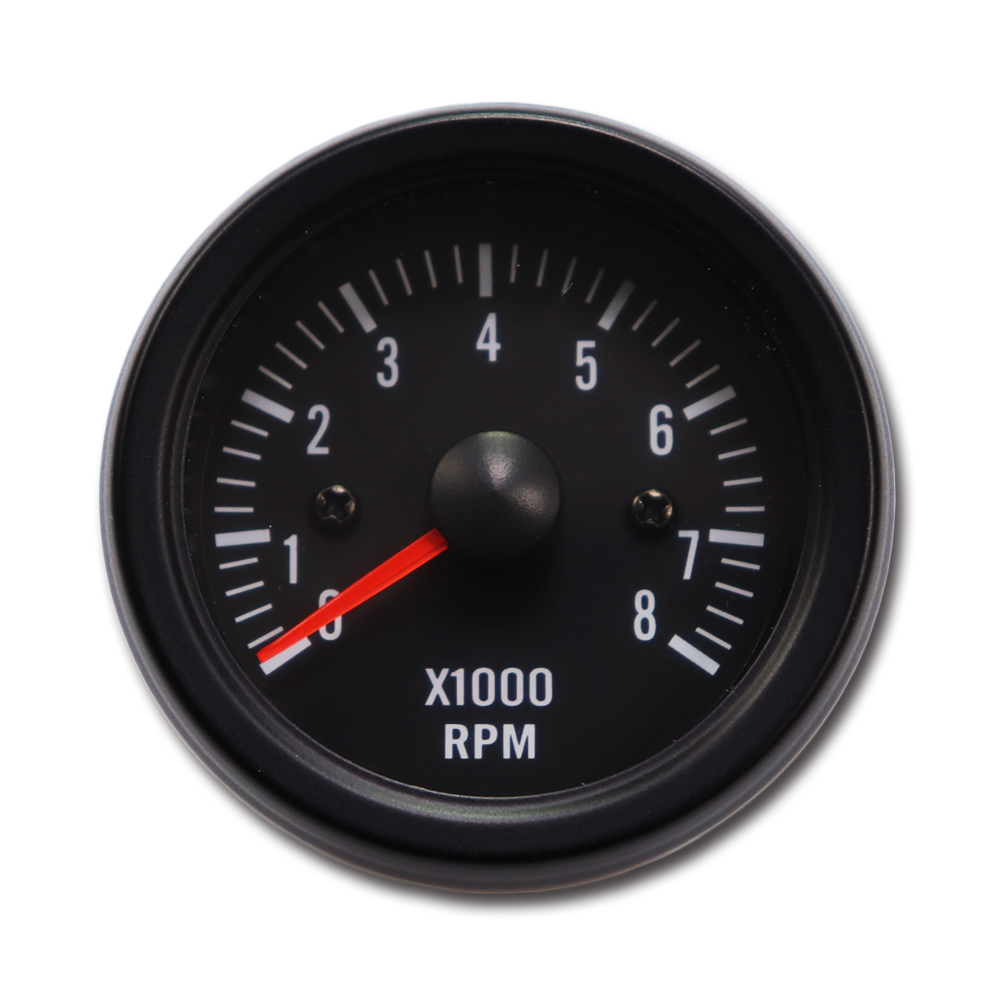 52mm 0~8000 RPM electrical black face tachometer for auto | Taiwantrade