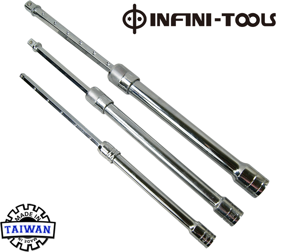 3-piece Adjustable Extension Bar Set 1/4 3/8 1/2" Driver | Taiwantrade