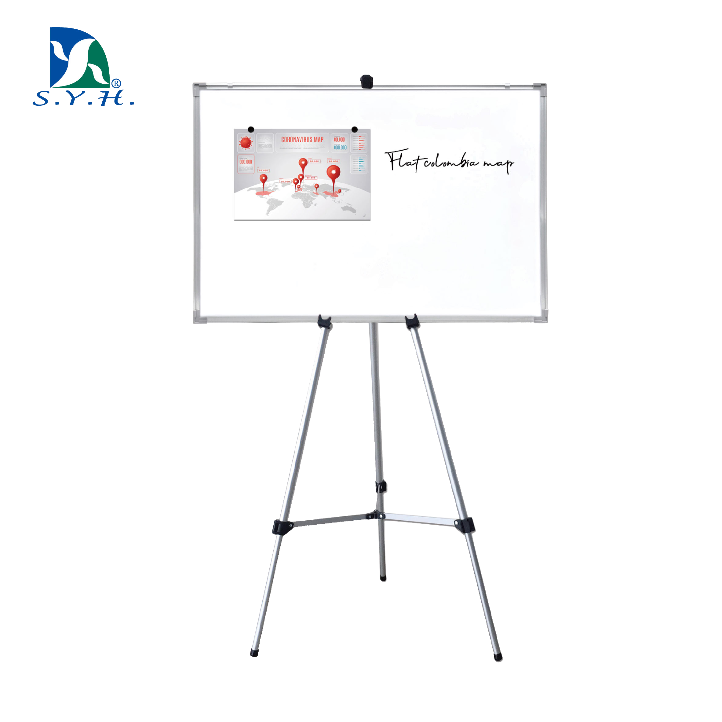 Portable Aluminum Flipchart Stand with Telescoping Height Adjustment ...