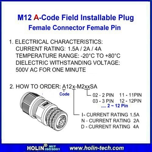 M12 field wireable / installable Sensor Connector | Taiwantrade