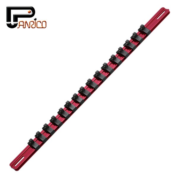 Aluminum 1/4 inch Drive 16-Piece Socket Holder Socket Rail with Plastic ...