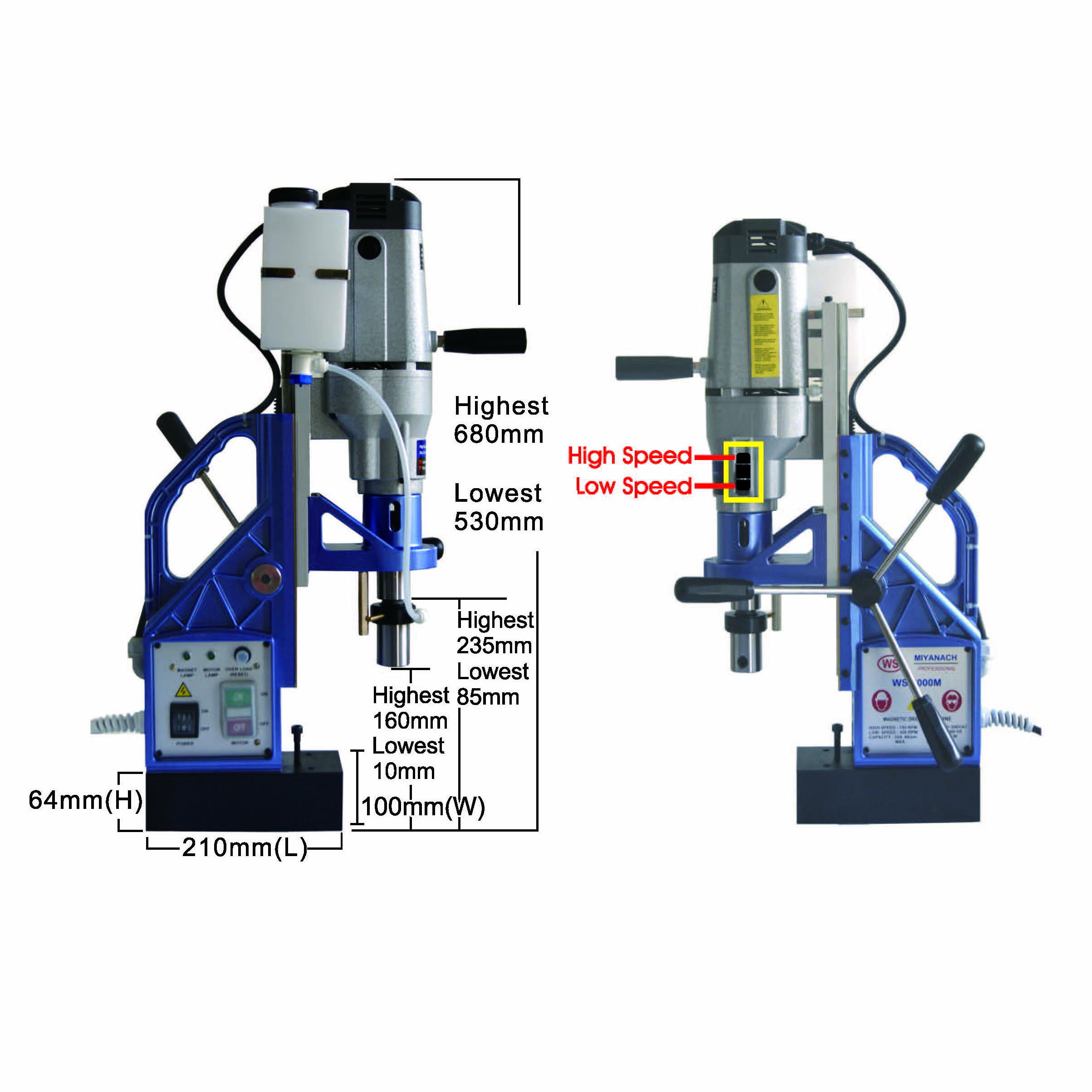 Portable Magnetic Base Drilling Machine | POWERMAKE INDUSTRIAL CO., LTD.