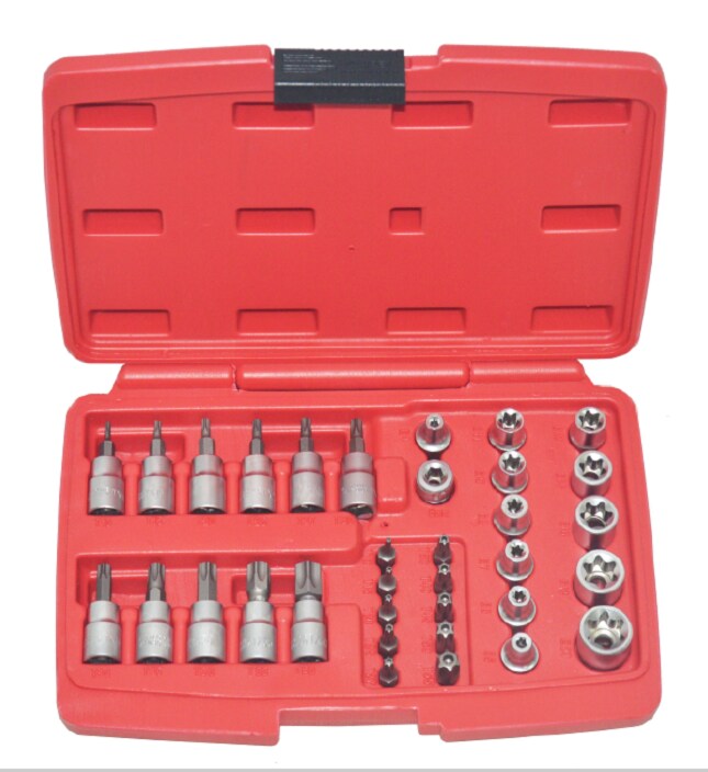 34pcs 3/8" Drive Security Torx Star & E Socket Bit Set | Taiwantrade