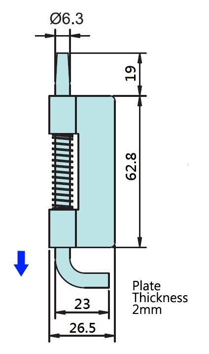 Steel Lift Off Spring Pin Hinge Concealed | TAI SAM CORPORATION