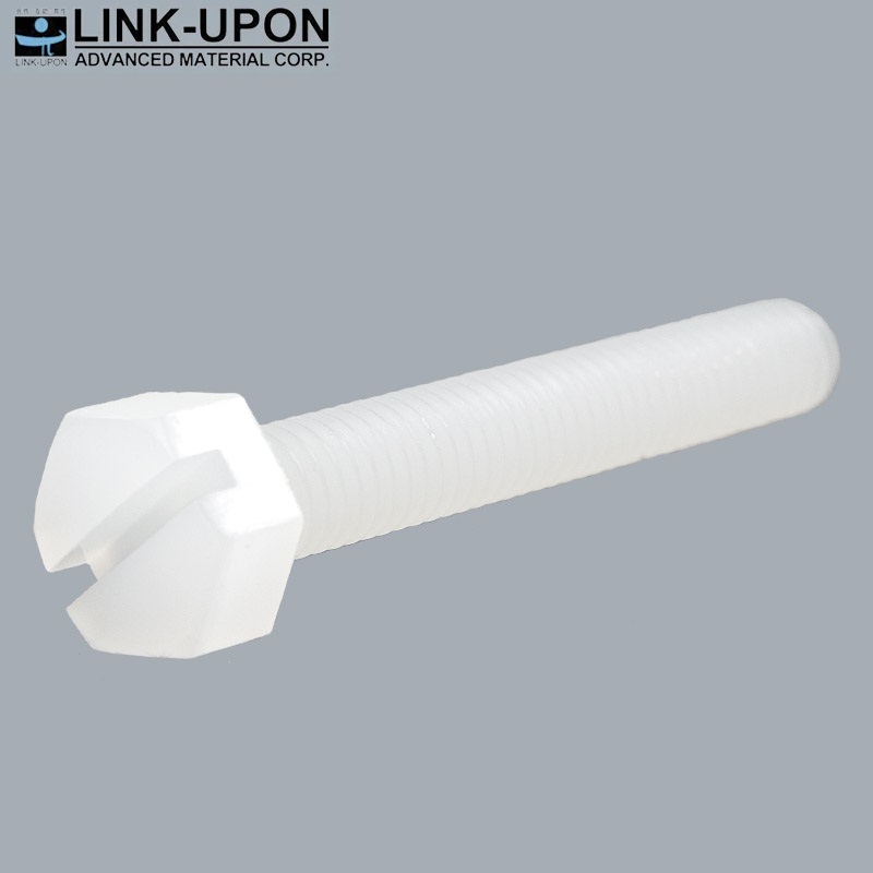 PVDF(Polyvinylidene) Slotted Hex Screw | Taiwantrade.com