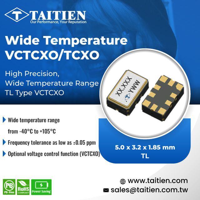 High Precision and Wide Temperature VCTCXO/TCXO 10 Pads 5.0 x 3.2 mm | Taiwantrade