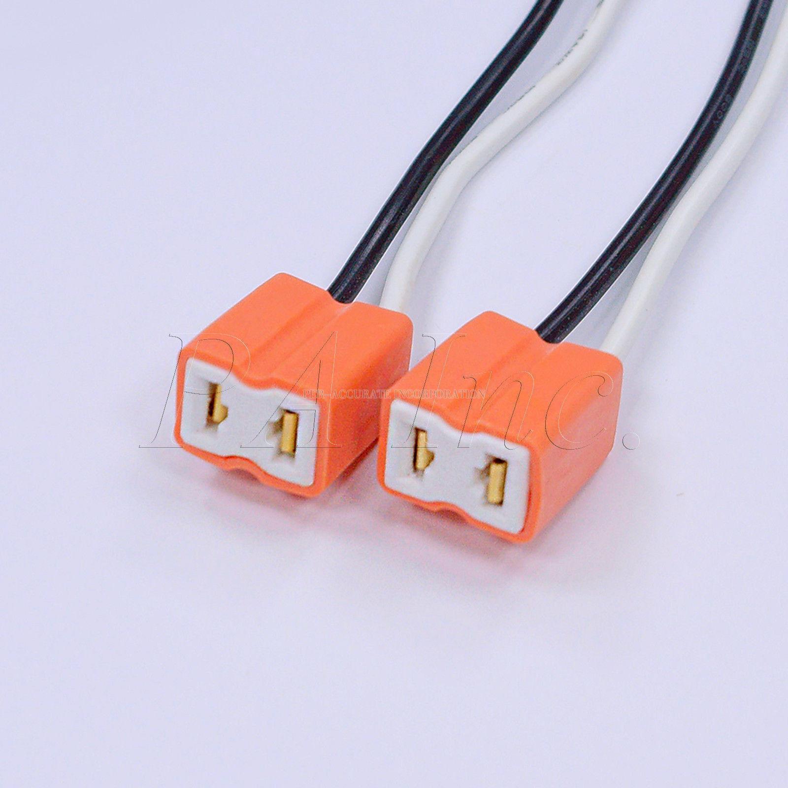 4PCS WIRE HARNESS H7 H7ST HEADLIGHT PLUG-N-PLAY SOCKET GM Ford ...