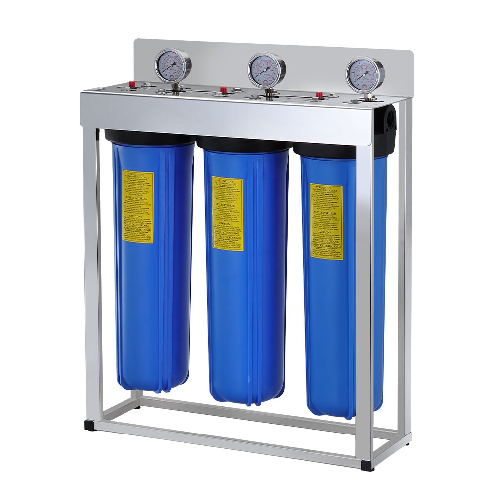 3 Stage 20 inch Big Blue Water Filter with Stainless Steel Bracket ...