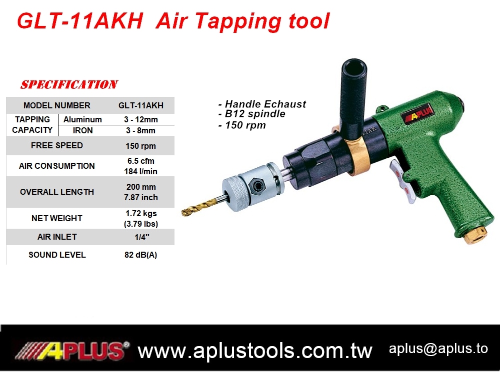 APLUS GLT-11AKH Air Tapping tool 3-8mm tapping capacity 150rpm B12 ...