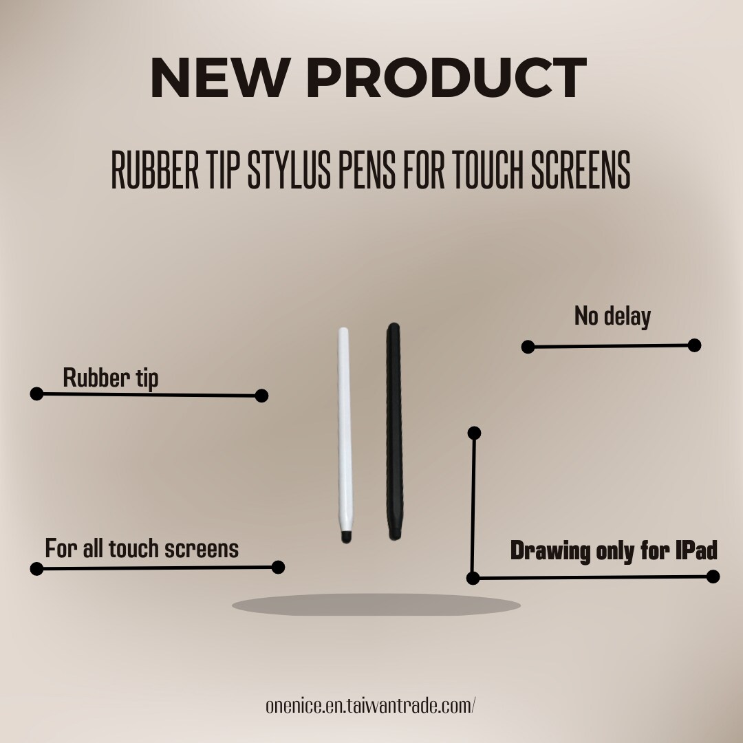 Rubber Tip Stylus Pens for Touch Screens | Taiwantrade.com