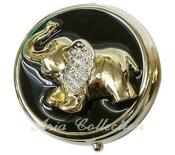 Elephant enamel round pill box | Taiwantrade