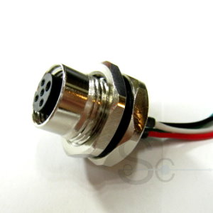 M12 Connector Female 4 Pin 50mm length; Sensor cables: waterproof ...