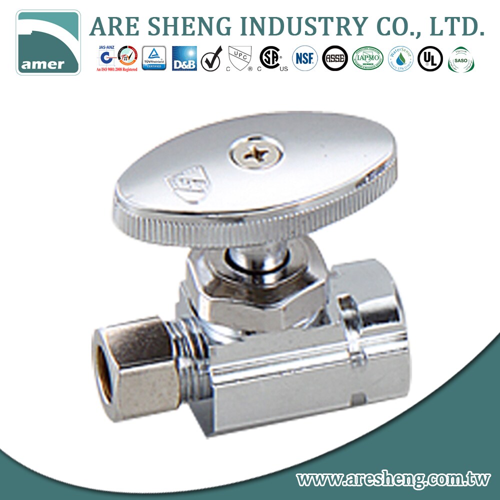 Chrome brass straight stop valve | Taiwantrade