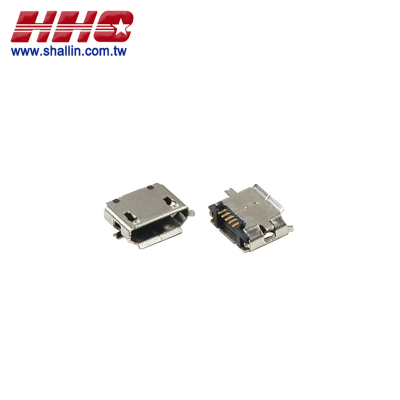 5P micro USB B type socket, SMD type, RoHS Directive-compliant ...