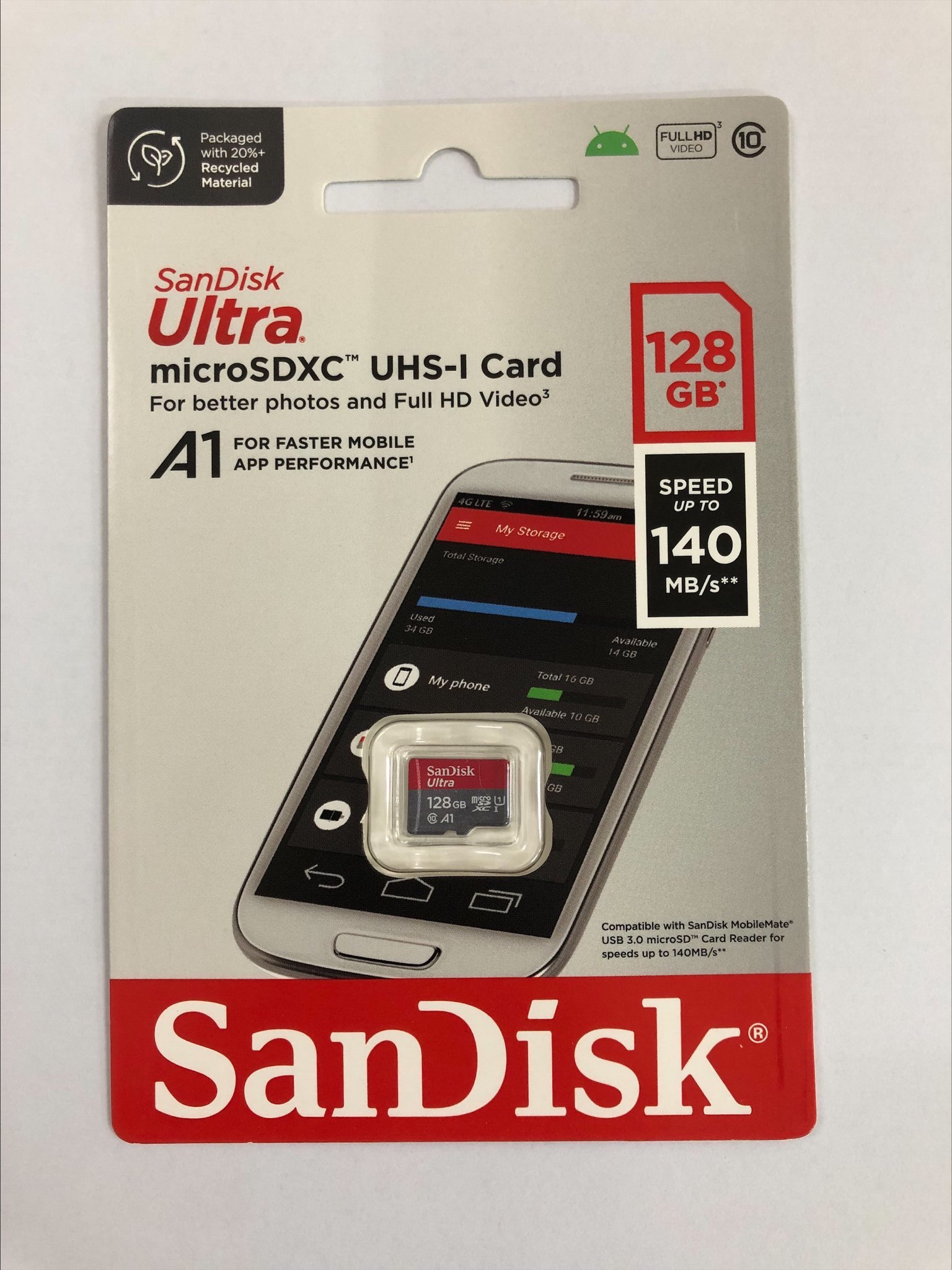 SanDisk Ultra MicroSDXC SDSQUAB-128G U1 C10 A1 | Taiwantrade