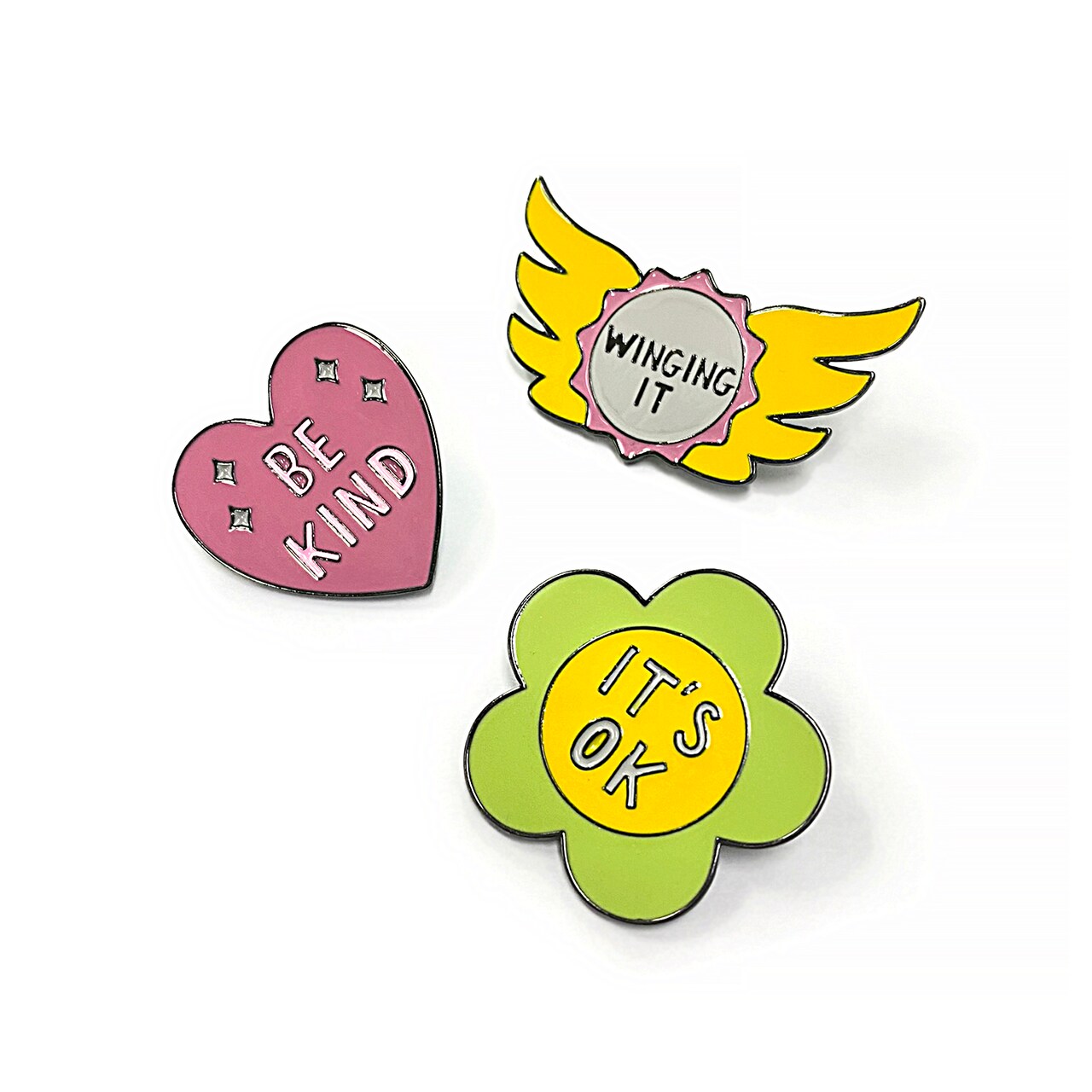 3pcs Set Be Kind Pin Badges | Taiwantrade