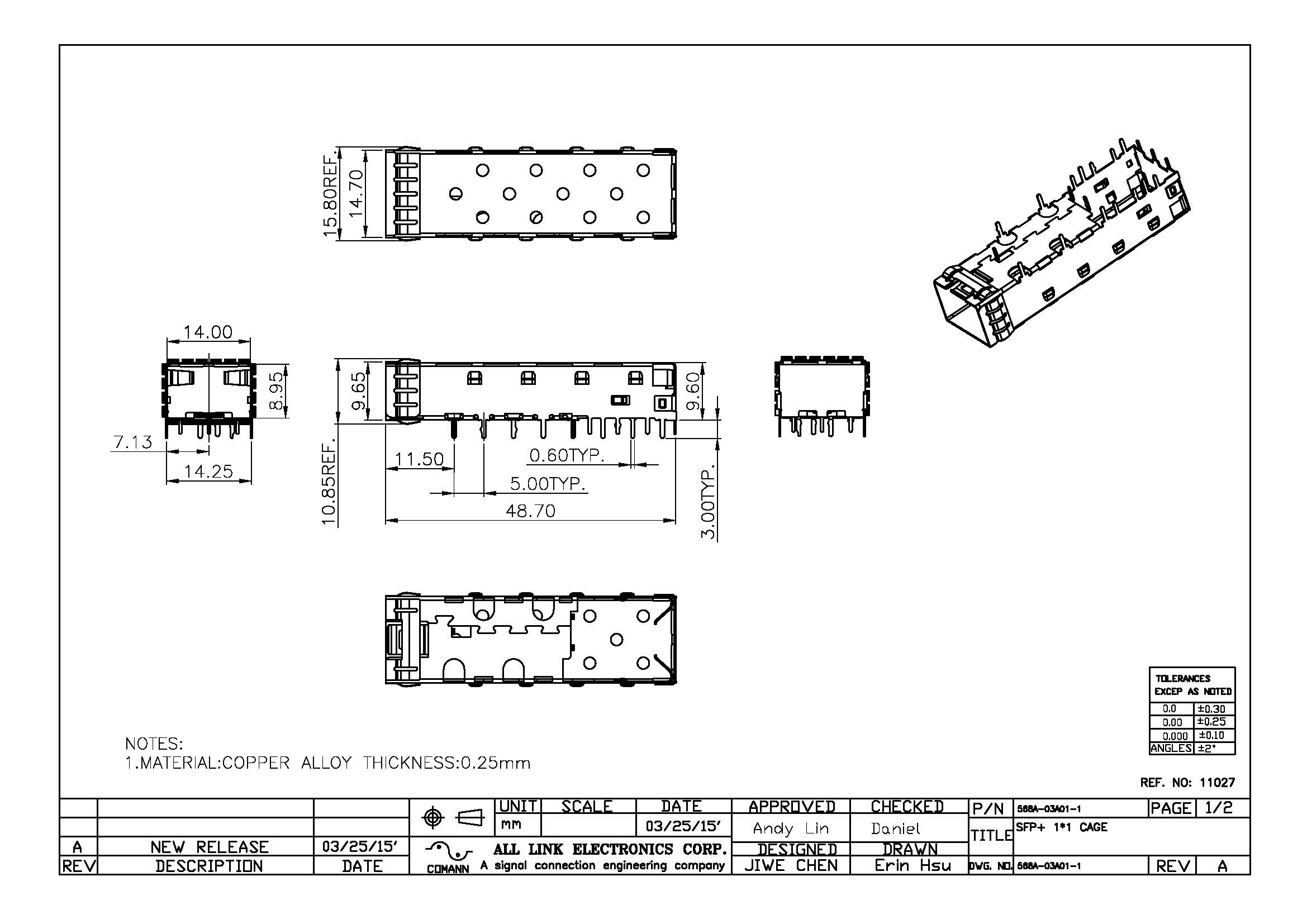 SFP+ CONNECTOR CAGE | Taiwantrade