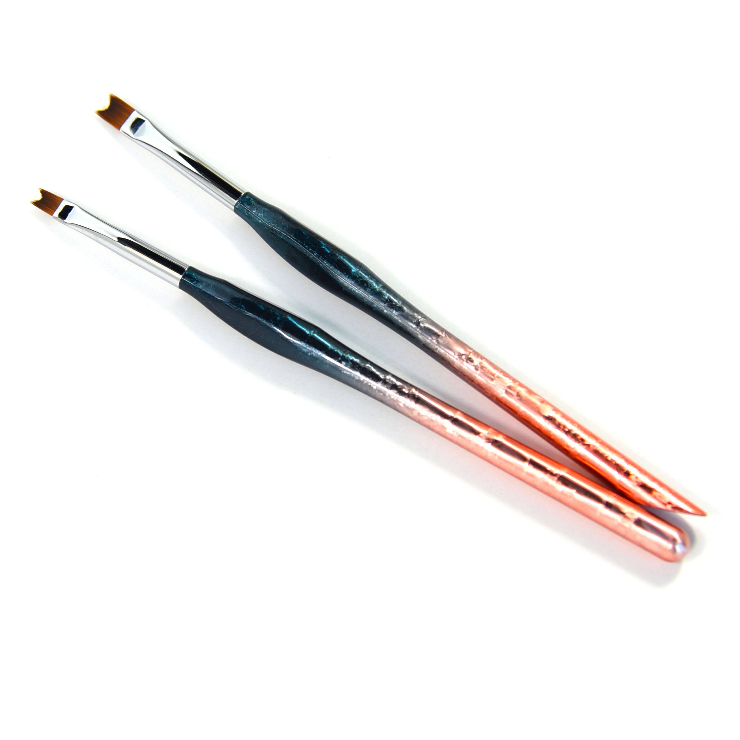 U shape nail art brush in two color plastic handle | Taiwantrade.com