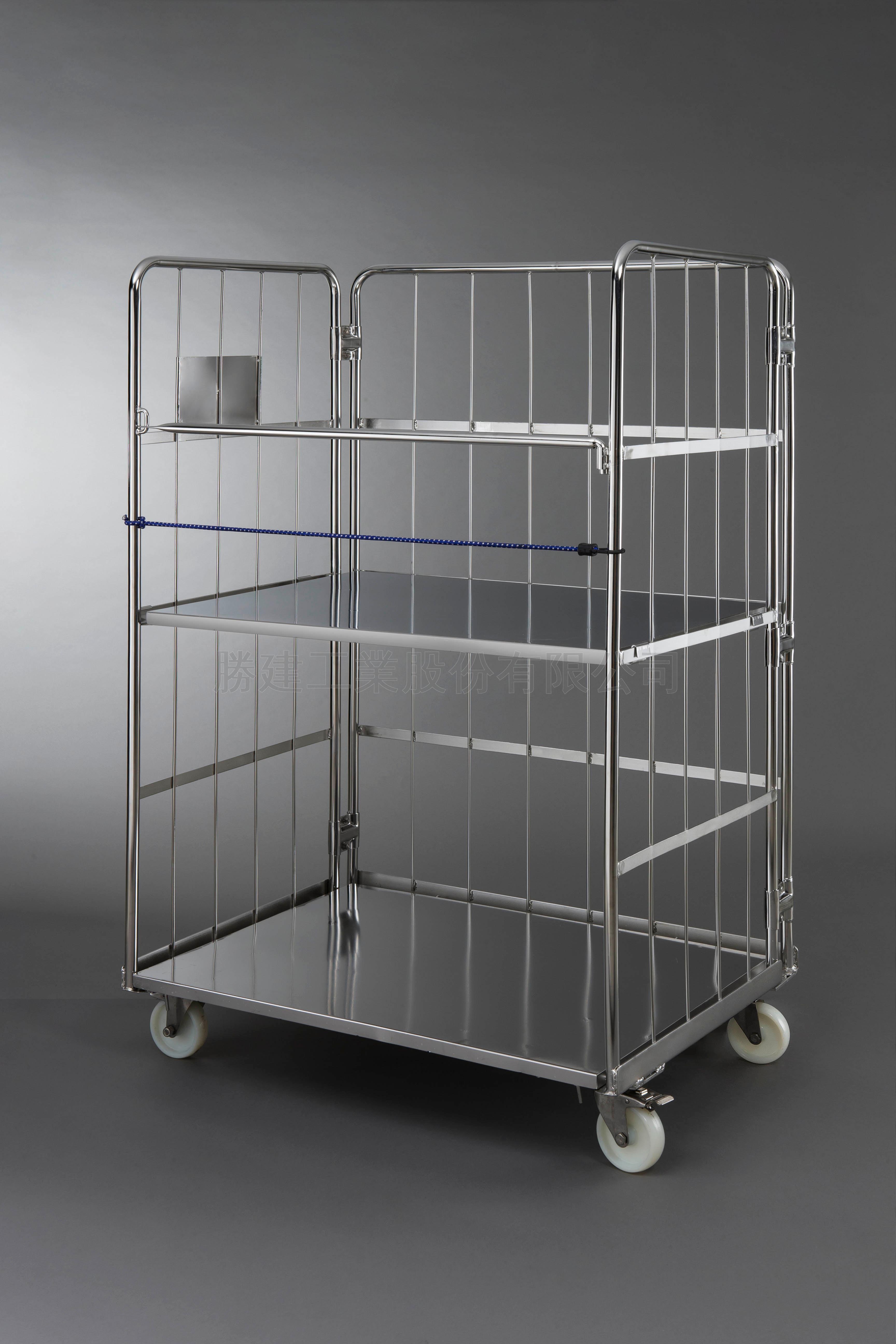 Stainless Steel Logistics Roll Cage Trolley | Taiwantrade.com