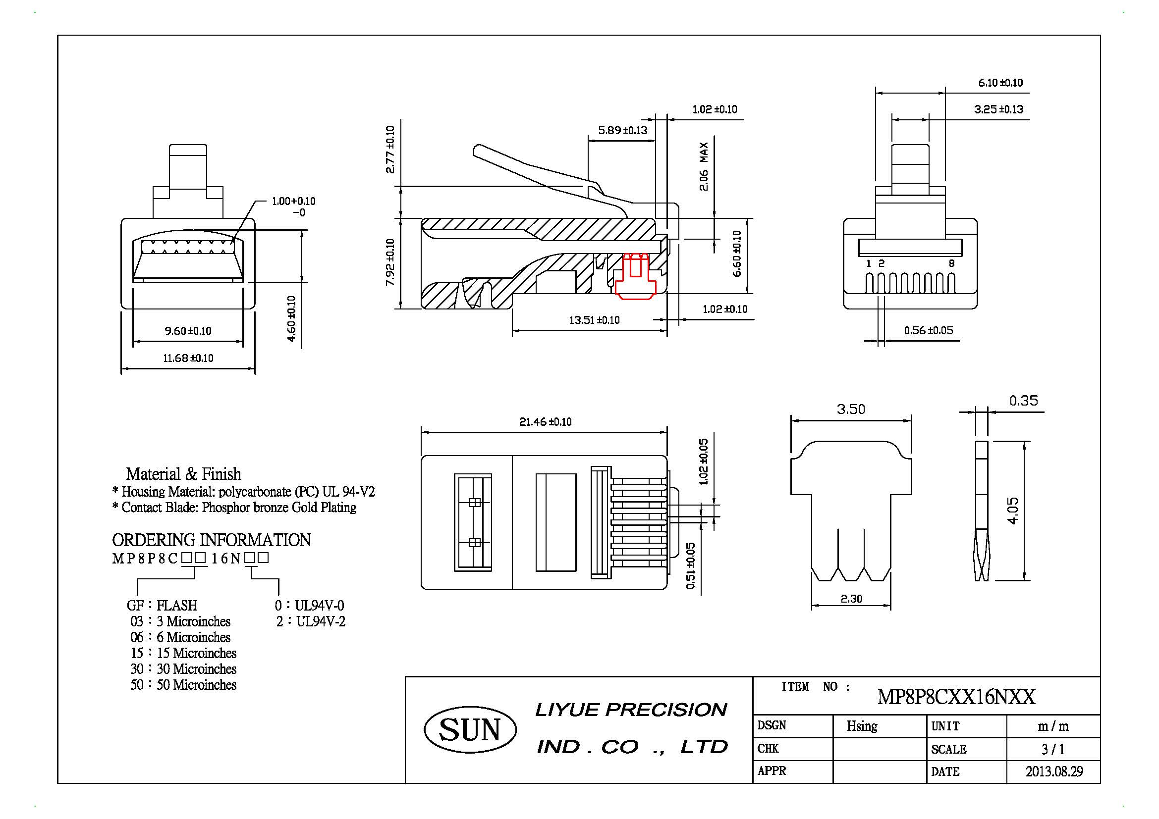 Cat-5e RJ45 Plug | LIYUE PRECISION IND, CO., LTD.