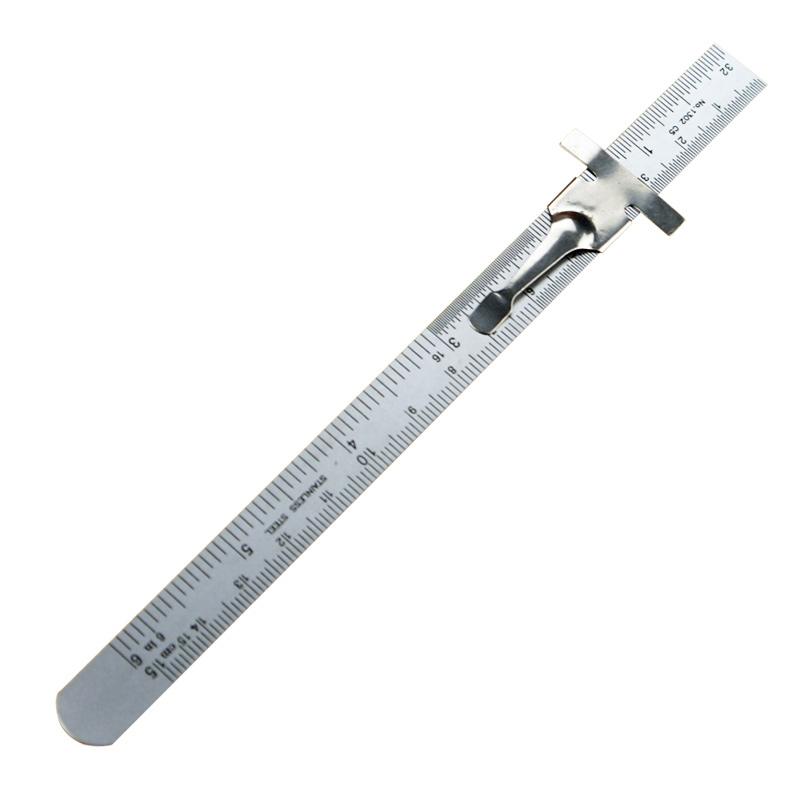 6-Inch Stainless Steel Ruler With Detachable Clip | Taiwantrade