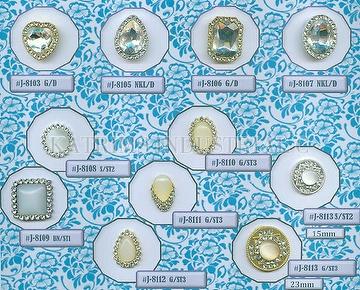 Rhinestone Buttons, Available in Different Shapes and Colors ...