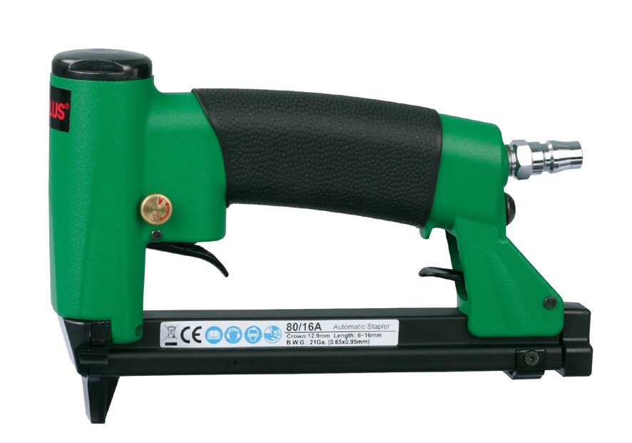 APLUS 80/16A, AUTOMATIC AIR STAPLE GUN, 80 staple 12.9mm crown, 0.65x0 ...