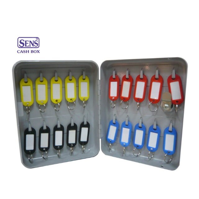 【SENS】Metal Key Cabinet With secured lock and 2 keys (20 hooks ...