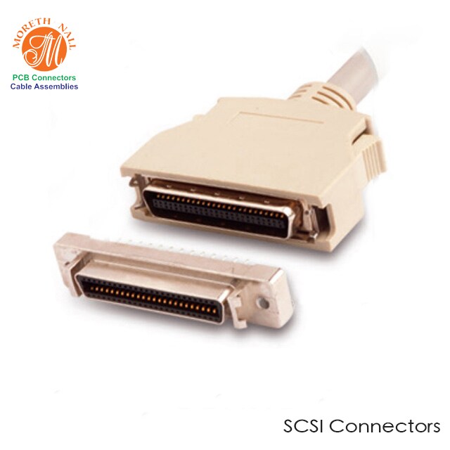 SCSI connectors, contact current rating of 0.5 Amp, withstanding ...